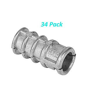 lag Shields Anchors Lag Shields, Short, 1/4inch X 1 inch, Zinc Alloy, 34-Pack (34)