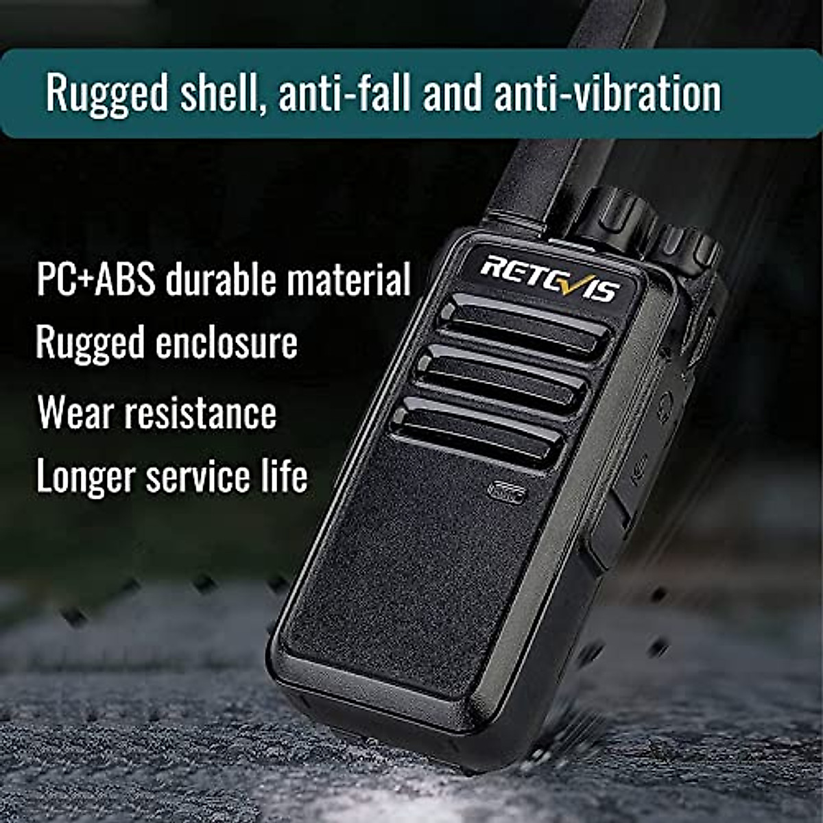 Retevis RT68 Walkie Talkie(10 Pack) with Earpiece(6 Pack) with 6 Way Multi Unit Charger(1 Pack), Two Way Radios Rechargeable, Heavy Duty Walkie Talkies for Adults, for Restaurant School Manufacturing