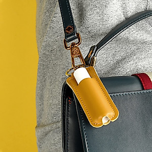 YEEPSYS Chapstick Holder for Lipstick, Keychain Lip Balm Holder, Women Travel Makeup Accessories (3 Pack)