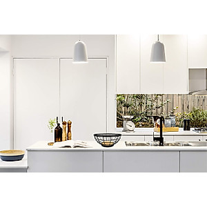 Large Wooden Fruit Bowl for Kitchen Countertop & Dining Room, Decorative Wooden Wire Basket for Living Room- ShinYik Japanese Zakka Style with Bamboo Wood and Rust Resistance Black Iron