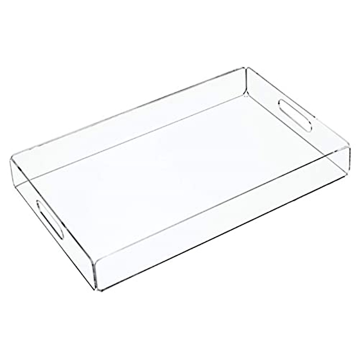 GEEKLLS Breakfast Tray Transparent Tray Snack Plate Drink Tray Snack Food Tray Multifunctional Storage Plate Bathroom Towel Tray