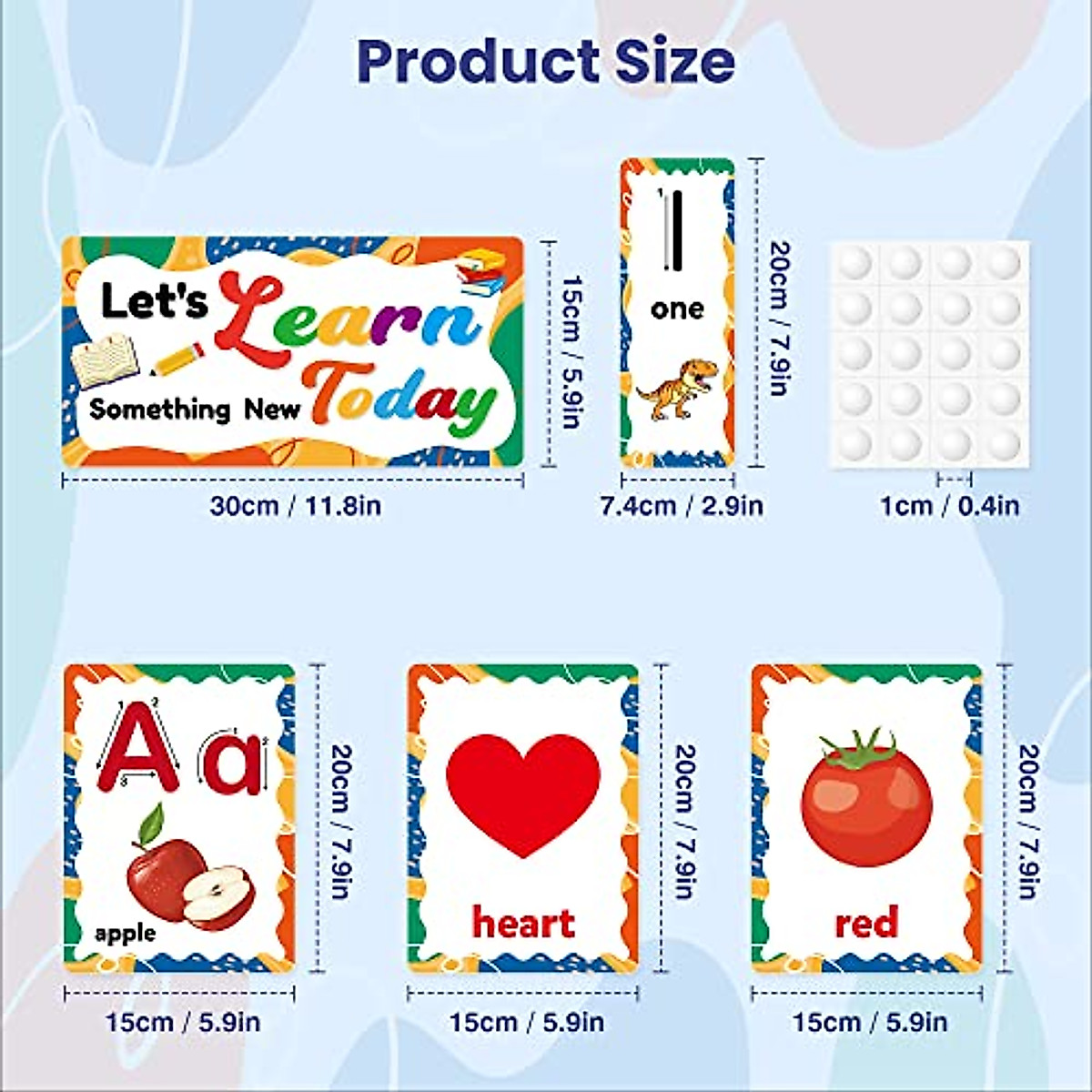 D-FantiX Magnetic Responsibility Chart and 58 Pieces Alphabet and Number Bulletin Board Set