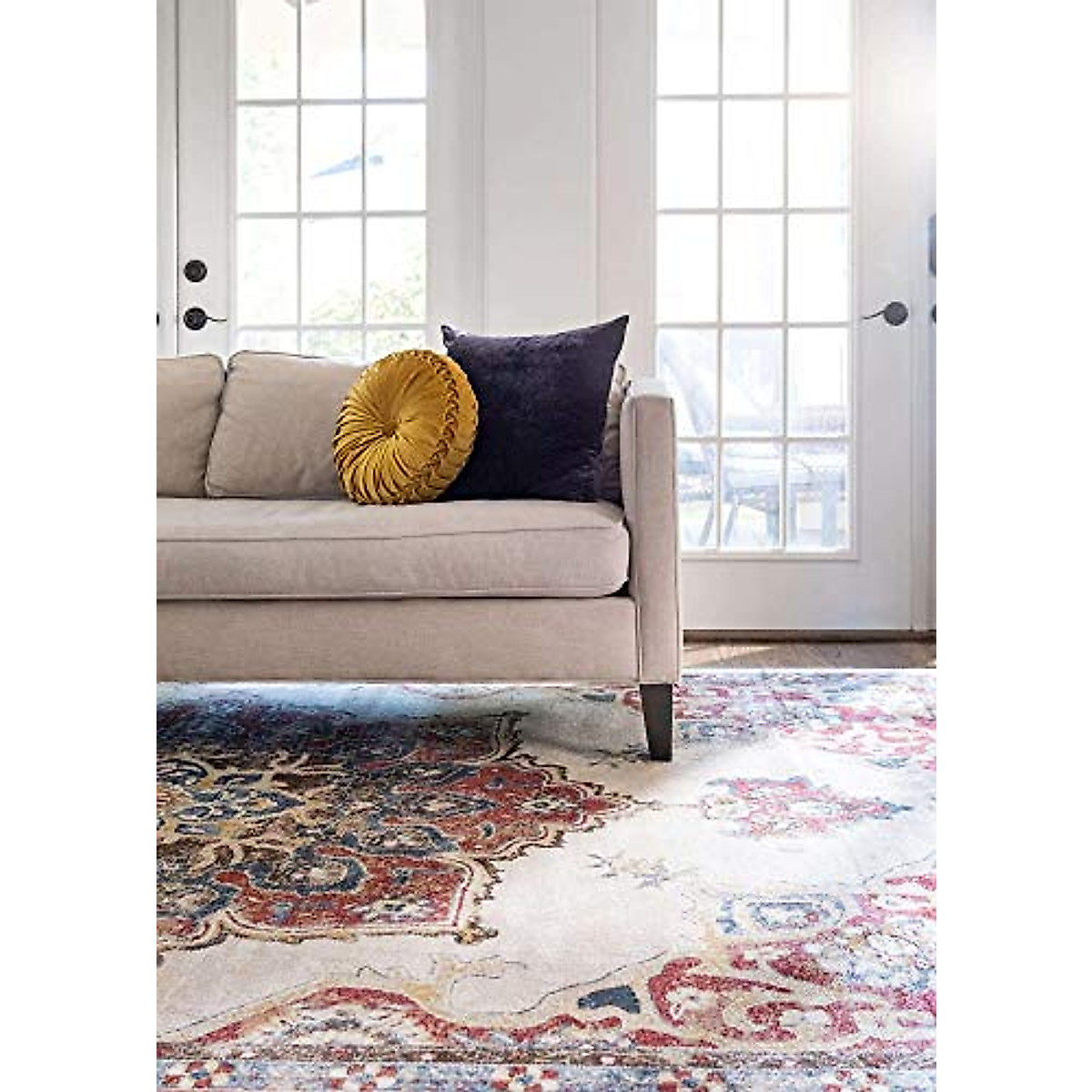 Unique Loom Utopia Collection Traditional Classic Vintage Inspired Area Rug with Warm Hues, 2' 2" x 3' 1" Rectangle, Cream/Blue