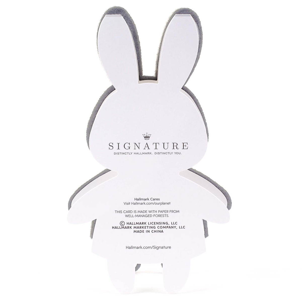 Hallmark Signature Easter Card for Kids (Fuzzy Plush Bunny)