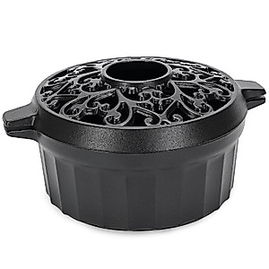 1MORE Wood Stove Steamer- Wood Stove Humidifier Cast Iron with Porcelain Enamel Coating, Fireplace Steamer Pot, Rust Resistant, Home Indoor Decorative, 2.5 Quart Capacity,Black