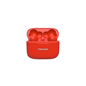 TRESDIN Jello2 Foxconn Made True Wireless Stereo Noise Cancelling Headset Bluetooth 5.0 Compatible with TV Smart Phone Laptop Wireless Charging IPX4 Waterproof Travel Mountaineering red