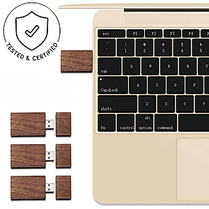 USB 16GB Flash Drive 10 Pack, EASTBULL Wooden USB Flash Drives Thumb Drives Memory Stick USB 2.0 Pen Drive for Date Storage