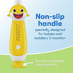 FIREFLY First Firefly Training Light Up Toothbrush, Baby Shark, Yellow