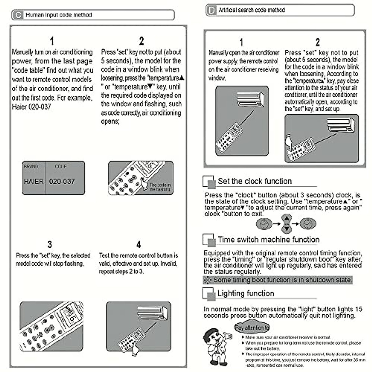 Universal A/C Air Conditioner Remote Control for Samsung Panasonic LG Fujitsu Sharp Gree Guangda Guqiao Haier Helton Hemilton Hicon Hisense Hitachi