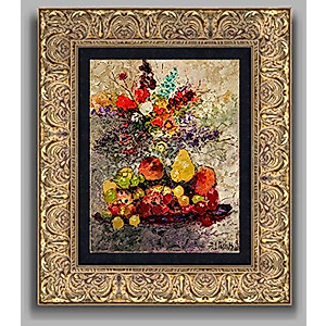 (SOLD) The Still Life - fruit and flower still life by internationally renown painter Andre Dluhos