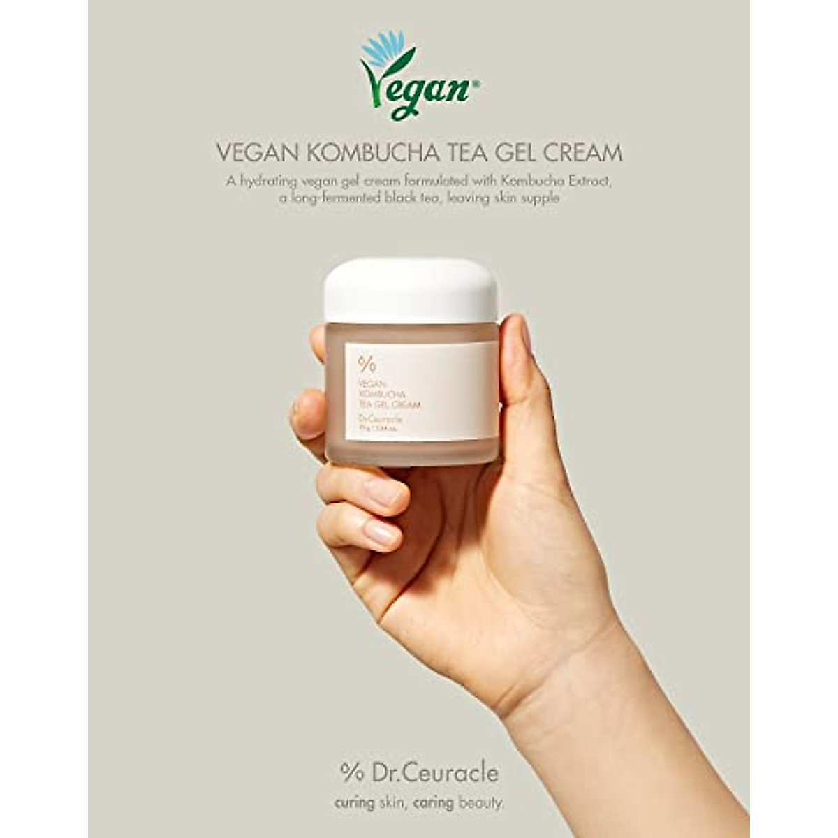 [Dr.Ceuracle] Vegan Kombucha Gel Cream, Cruelty Free l The most Effective all-in-one gelㅣKorean Skin Care Contains Kombucha, Tea extract 79%, Camellia, Sunflower Seed OilㅣMoisturizer detoxifying impurities and filling up hydrationㅣNot Tested On Animals
