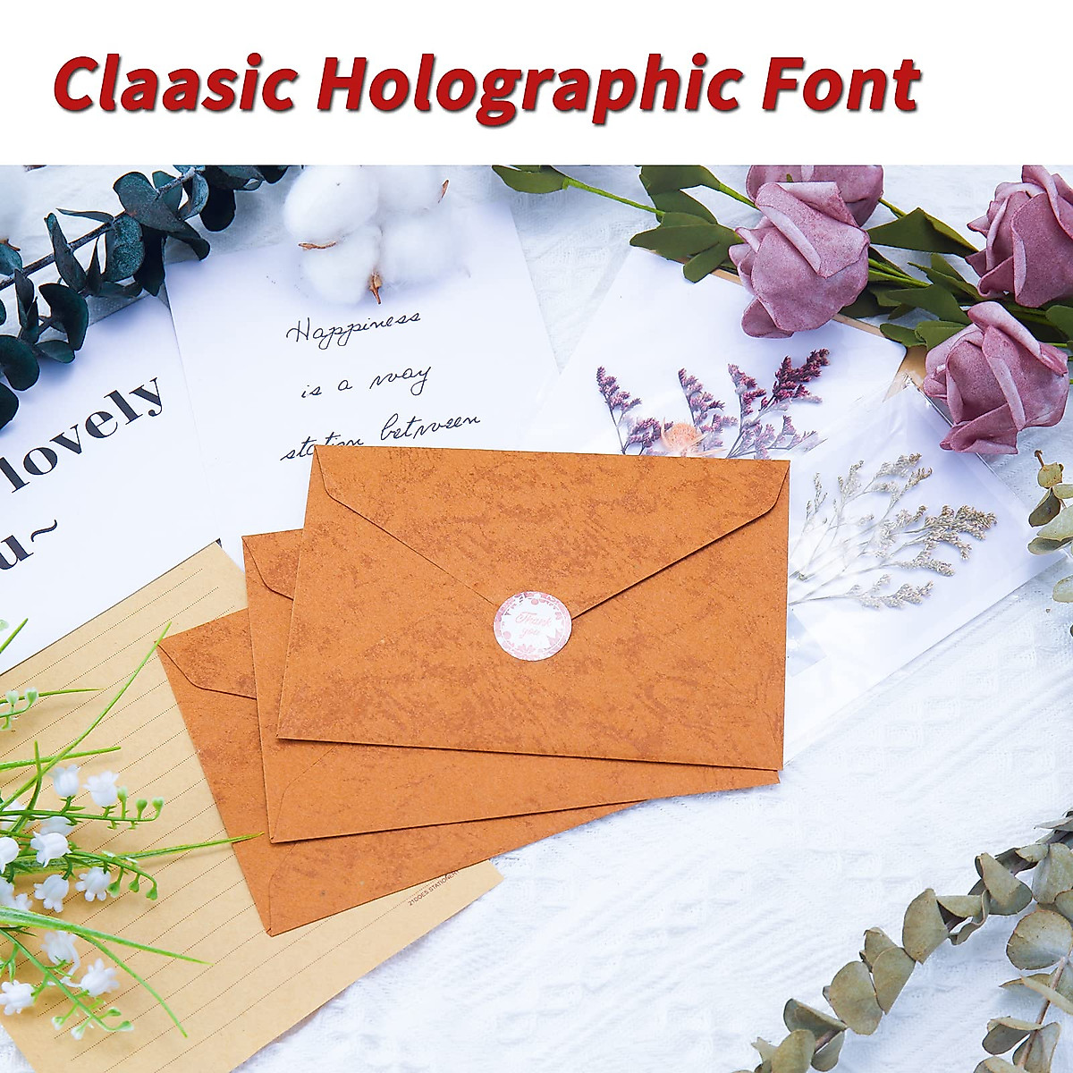 Thank Your Stickers, 2000PCS Floral Thank You Labels 1" Fashion Thank You Stickers Rolls 4 Designs for Bakery Package, Envelop Seal, Gift Box, Bubble Mailer, etc…