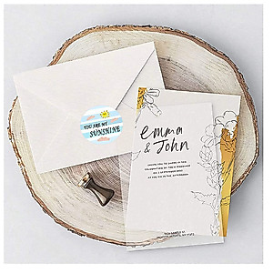 YOUOK Thank You Stickers,1.5INCH You are My Sunshine Sticker Labels for Baby Shower Favors,Birthday Party,Small Businesses Packaging(500PCS/ROLL)