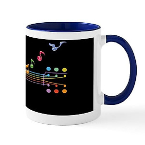 CafePress Neon Guit Notes OV Mug Ceramic Coffee Mug, Tea Cup 11 oz