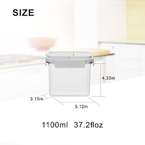 QCHOSWO Cereal Containers Storage BPA Free Dispenser Plastic Bin Food Storage Containers with Lids Multifunctional Airtight Storage Container Kitchen Organizers And Storage (FG-S-3SET)