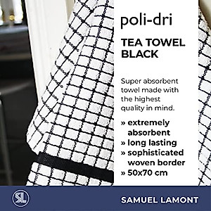 Samuel Lamont & Sons Poli Dri Tea Towel Black