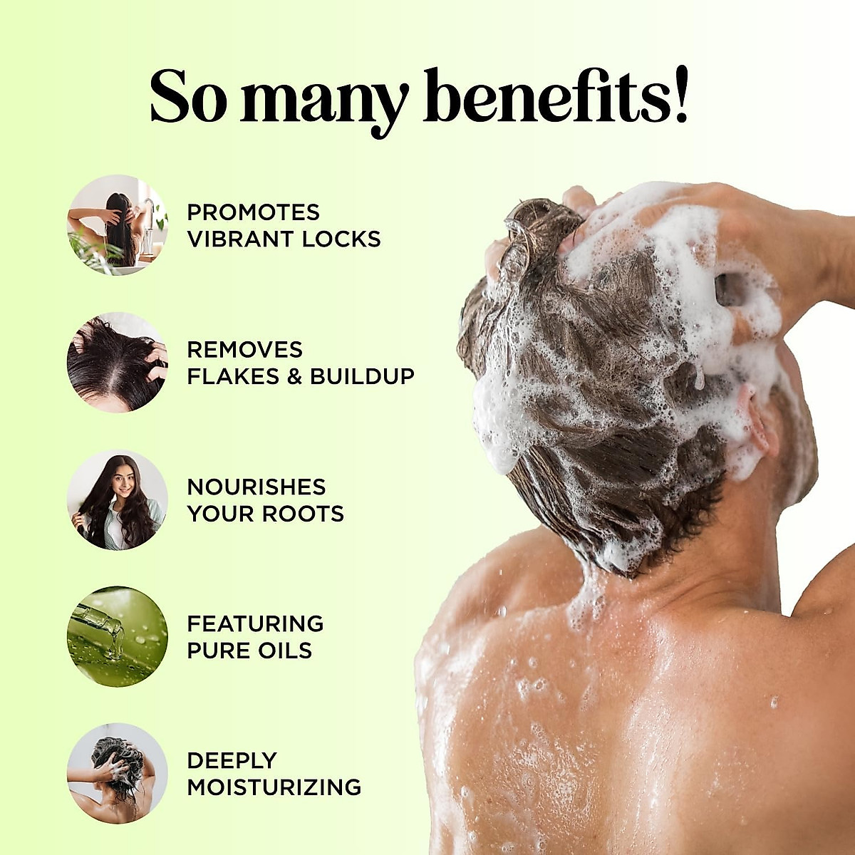 Sulfate Free Shampoo and Conditioner Set - Tea Tree Sage and Rosemary Shampoo and Conditioner for Dry Flaky Scalp Care - Deep Cleansing Color Safe Shampoo and Conditioner for Damaged Dry Hair Care