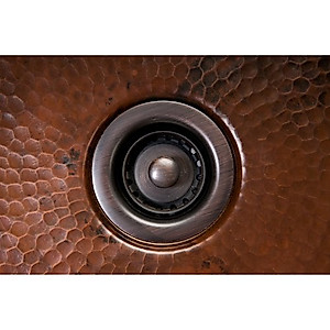 Premier Copper Products D-133ORB 2-Inch Bar Basket Strainer Drain, Oil Rubbed Bronze