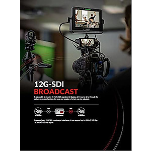 LILLIPUT 7" Q7-12G 7inch 2000nits 12G-SDI Ultra Brightness On-Camera Monitor-12G-SDI x 2 HDMI 2.0 x 1 Tally Output 12G-SDI x 2 HDMI 2.0 x 1 HDR 3D-LUT Waveform Level Meter Vector Scope