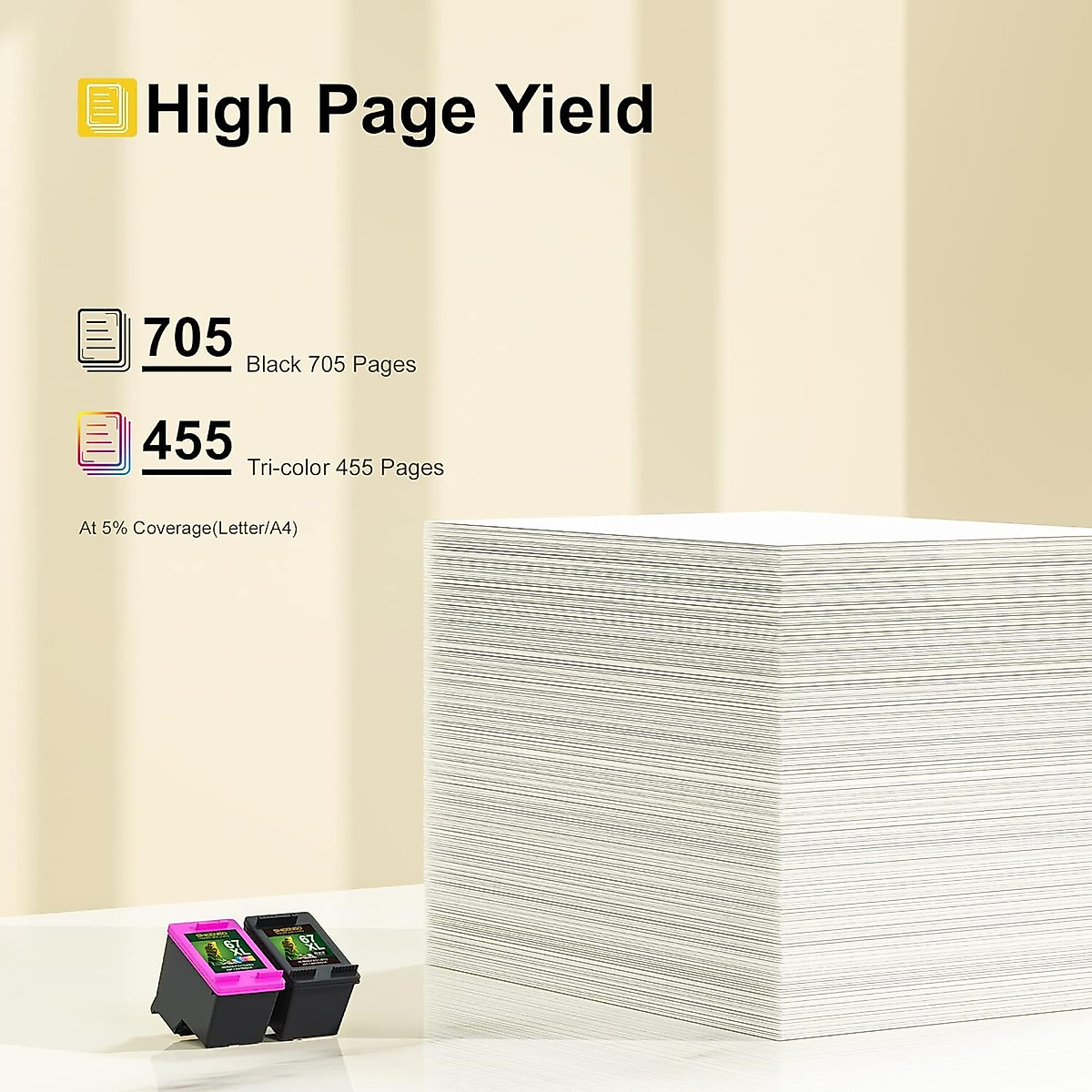 SHEENGO Remanufactured Ink Cartridge Replacement for HP 67XL Ink Cartridges Black Color Combo Pack for Envy 6055e 6055 6052 6075 Envy Pro 6455e 6455 6475 6458 DeskJet 4155 2755e 2755 (Black, Color)