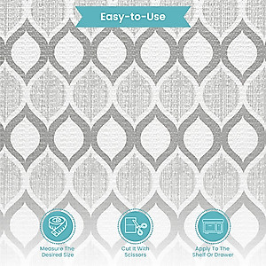 Con-Tact Brand Grip Prints Durable Adhesive Non-Slip Shelf and Drawer Liner, 18" x 4', Savoy Stone