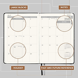 2023 Planner - Planner 2023 with Pen Loop, to Achieve Your Goals & Improve Productivity, January 2023 - December 2023, Thick Paper, Inner Pocket, 5.75" x 8.25", Black