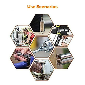 PinoTec Universal Socket Wrench Set 1/4"-3/4" (7-19mm) Stocking Stuffers for Men, Socket Set with Power Drill Adapter Grip Socket Cool Gadgets for Men, DIY Handyman, Husband, Boyfriend