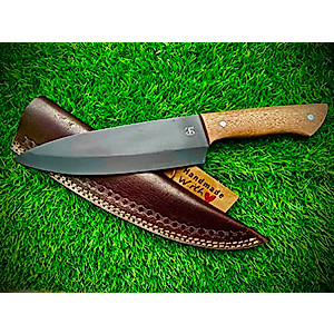 CHEFS Knife 8 inch - Japanese Kitchen Knife, High Carbon Steel Knife with Wood Handle & Superb Edge Retention - Durable Vegetable Knife, Cooking Knife, Razor Sharp Knife for Home & Restaurant