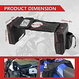 ALAVENTE ATV UTV Tank-Top Saddle Bag - Motorcycle Tank Bag - Snowmobiles ATV Tank Top Saddle Bag Waterproof - for Yamaha Suzuki Kawasaki Harley (ATV Bag Black)