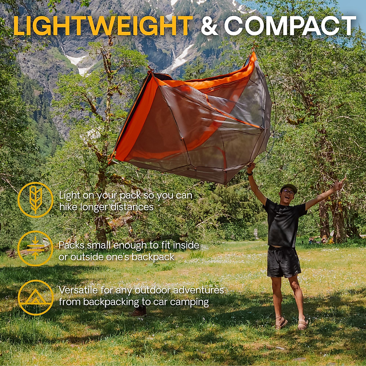 Featherstone UL Granite 2 Person Backpacking Tent Lightweight, 3-Season, Waterproof for Camping and Hiking- Includes Footprint & Mesh Gear Loft - Freestanding with Ultralight Footprint-Fly Capability