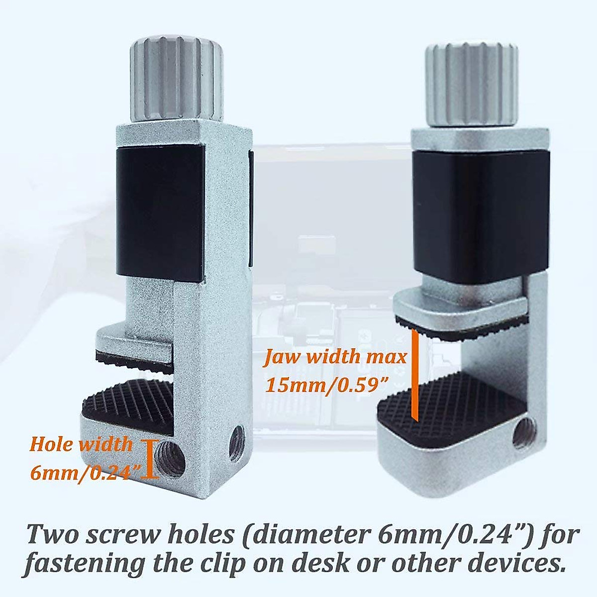 8pcs Phone Screen Repair Clamp with Protective Rubber Pad, Not Scratch on Screen, Adjustable Fastening Clamp Clip Compatible with iPad MacBook Tablet LCD iPhone Screen Replacement, Frame Clamp Tool