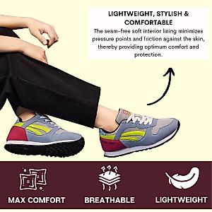 Omega Walk Era Womens Sneakers Womens Lace up Casual Tennis Shoes | Lightweight | Breathable | Classic Style | Womens Walking Shoes Perfect for Daily Outdoor Fitness & Everyday Activity Blue