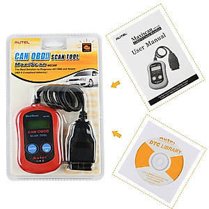 Autel MaxiScan MS300 Car OBD2 Scanner Code Reader Engine Fault Code Reader Scanner CAN Diagnostic Scan Tool for All OBD II Protocol Cars Since 1996, Red