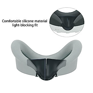 TNE Lens Cover and Nose Guard for Meta Quest 3 VR Headset | Protective Dust Proof Cover Anti-Scratch Protector Soft Lens Pad Accessories and Light Blocker Nose Piece for Quest 3 (Black)