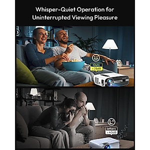 UHD 4K Projector with 5G Wifi Bluetooth, Home Cinema Daytime Projector for Gaming Office Works 13,000Lumens LCD Smart Projectors Wireless Casting with iPhone Laptop Netflix Disney+