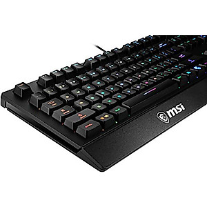 MSI Gaming Backlit RGB Dedicated Hotkeys Anti-Ghosting Water Resistant Gaming Keyboard (Vigor GK20 US)