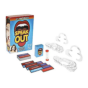Hasbro Gaming Speak Out Game Mouthpiece Challenge, 400 Phrases Edition
