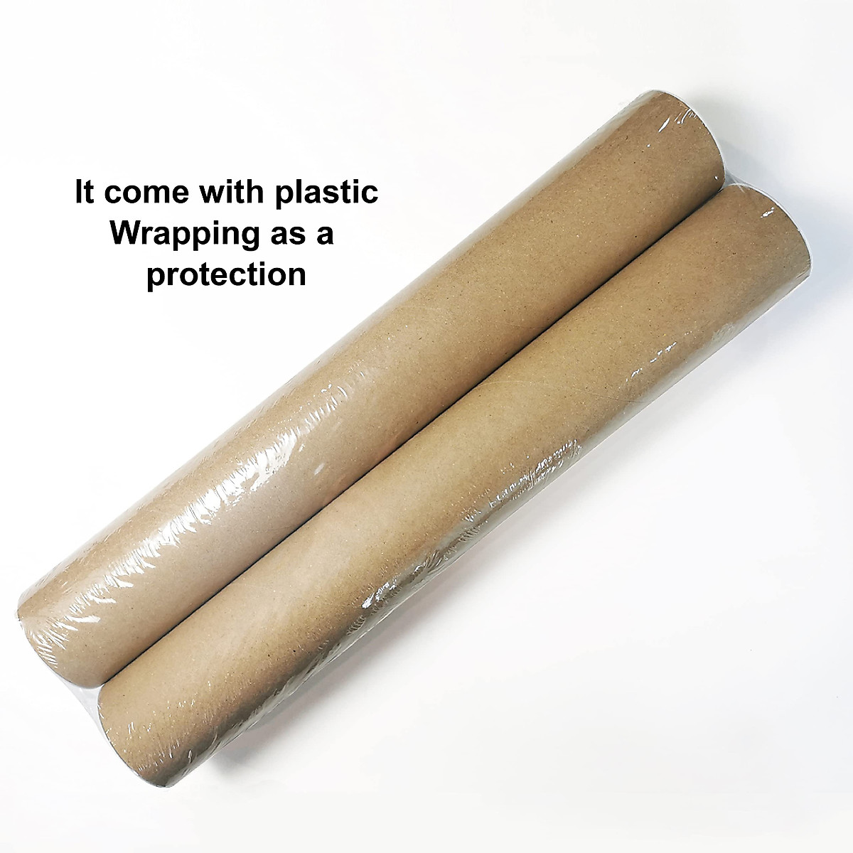 CAPTAIN Mailing Tube, 2 Pack, 13.5x2 Inch, Brown Kraft Cardboard, For Documents, Art, Posters