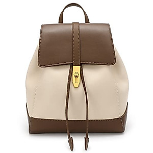 Kattee Genuine Leather Backpack Purse for Women Fashion Rucksack Ladies School Shoulder Bag Medium Size Adjustable Straps