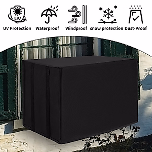 Window Air Conditioner Cover fits Midea U-shaped AC Covers Outside Units 21.4x13.4x13.8 inch Waterproof Dustproof Outdoor AC Cover