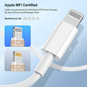 10ft Apple Charger Cable, Long Apple Lightning to USB Cable 10 Feet,Fast iPhone Charging Cord 10 Foot for Apple iPhone 14 Pro Max/14 Plus/14/13/12/11 Pro/11/XS MAX/XR/8/7/6s/6/5S/SE iPad Original