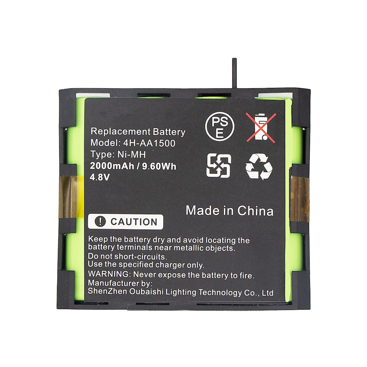 Replacement Battery for Compex Mi, Mi-Sport, Enegry,MI-Fitness,Runner, Theta 500,Physio 5,FIT,SP 2.0,fits Part No Compex 941210 4H-AA1500, 4.8V Ni-MH 2000mAh/9.6Wh