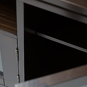 SIMPLIHOME Cosmopolitan SOLID WOOD Universal TV Media Stand, 72 inch Wide, Contemporary, Living Room Entertainment Center with Storage, for Flat Screen TVs up to 80 inches in Mahogany Brown