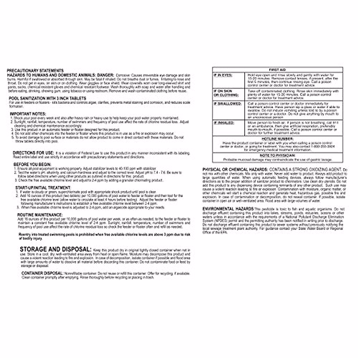 Pool Mate 1-1440M All-in-1 Swimming Pool 3-Inch Chlorine Tabs, 35-Pounds