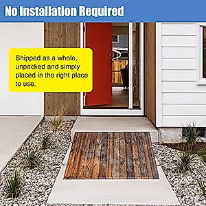 Threshold Ramp, Wheelchair Ramp for Door Threshold 4 5 6 7 8 10 Inch High, Indoor Outdoor Wood Anti Skid Barrier-Free Slope Pad for Pets/Kids/Elderly/Disabled ( Size : 90x80x25cm/35.4x31.5x10in )