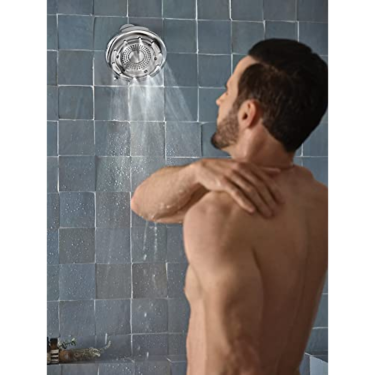 Moen N400R0CH Quattro Rainshower Showerhead with Four Unique Shower Experiences, Chrome