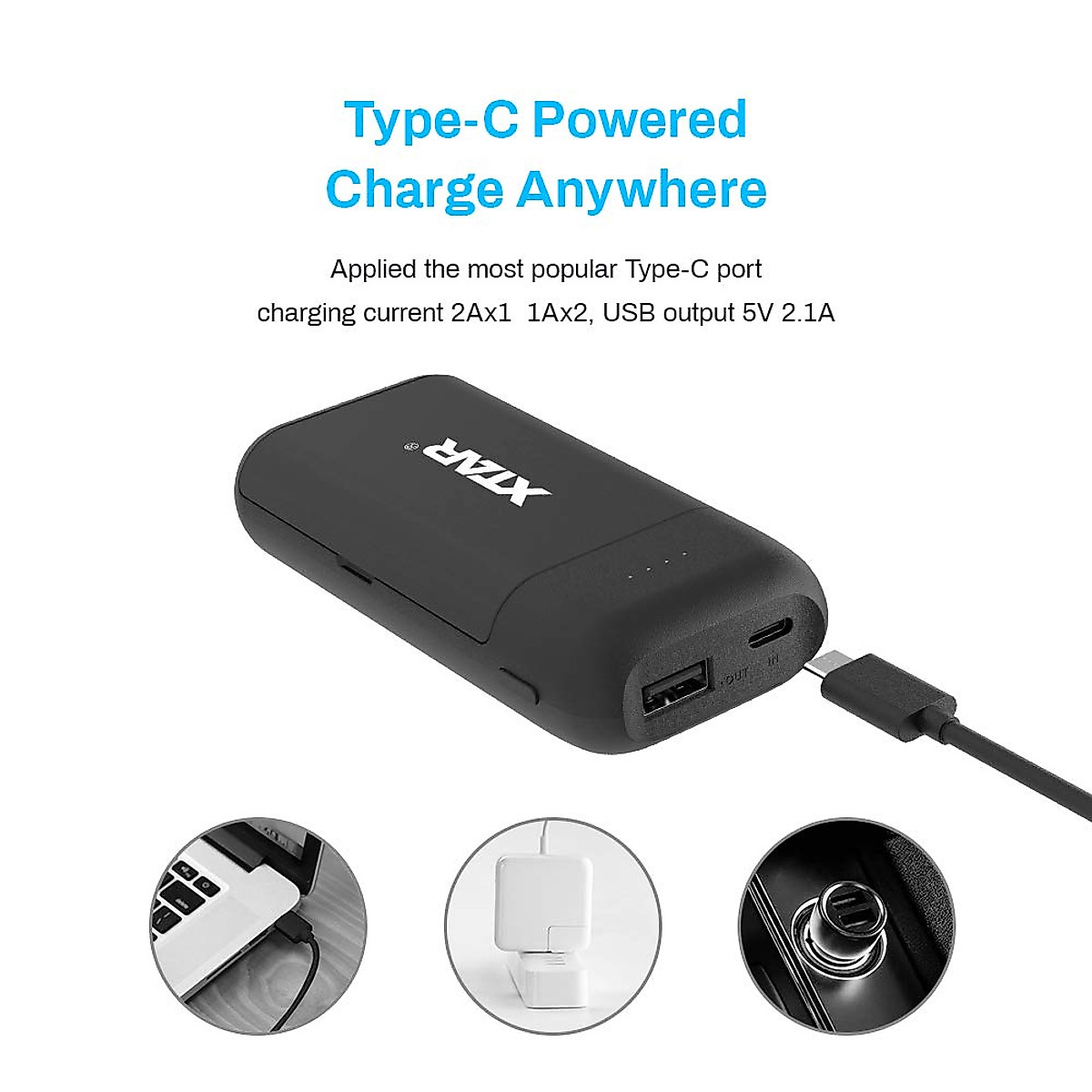 Speedy 18650 Battery Charger XTAR PB2C USB Output Function, Portable Li-ion 18650 Battery Charger Box w/USB Port and LED Display for all 18650 Batteries（Batteries NOT included)