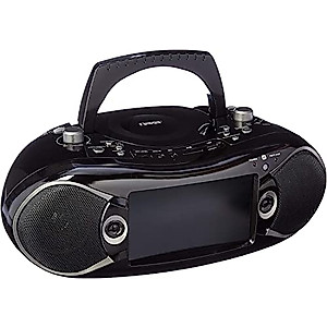 Naxa NDL-287 Bluetooth DVD Boom Box & TV, Black, 7"