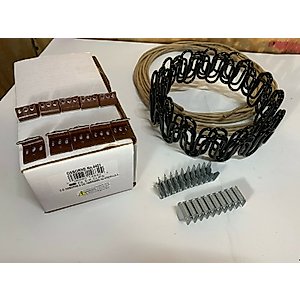 Galaxy Supply Inc. Zig Zag- Springs 9 Gauge 10 Feet for Furniture & Auto Upholstery, Plus Special Package 10 pcs 7 Holes Clip +10 pcs Stay Wire Clips + 10 feet of Springing Wire