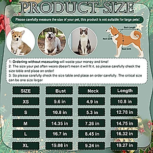 DK177 Dog Sweater Dress Dog Sweaters Turtleneck Dog Apparel with Bowtie, Christmas Sweater Pet Clothes Holiday Puppy Cat Costume New Year Gift for Small Or Medium Large Dogs (Red)